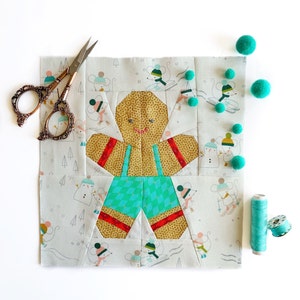 Christmas Quilt Block Pattern, PDF Instant Download, Gingerbread Man ...