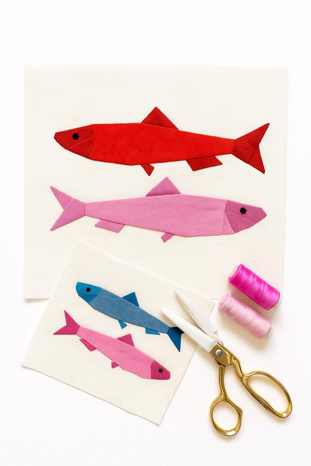 Sardines Quilt Block Pattern: Nautical Fish FPP (PDF Instant Download ...