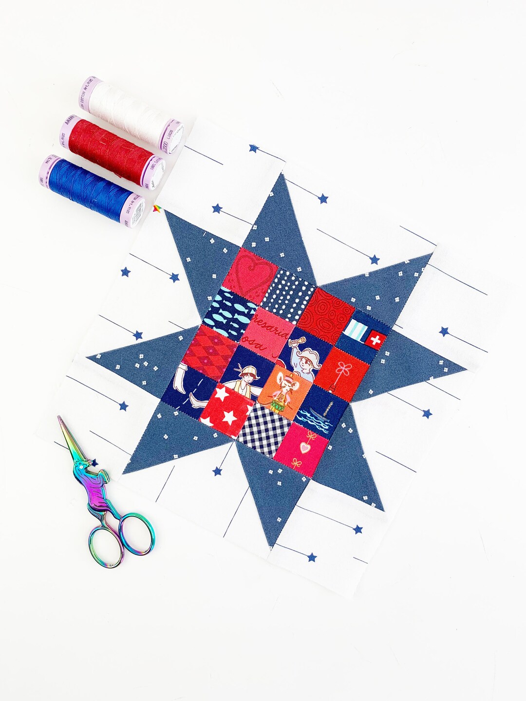 Sawtooth Star, 5 Sizes PDF Instant Download, Quilted Woven Star Quilt ...