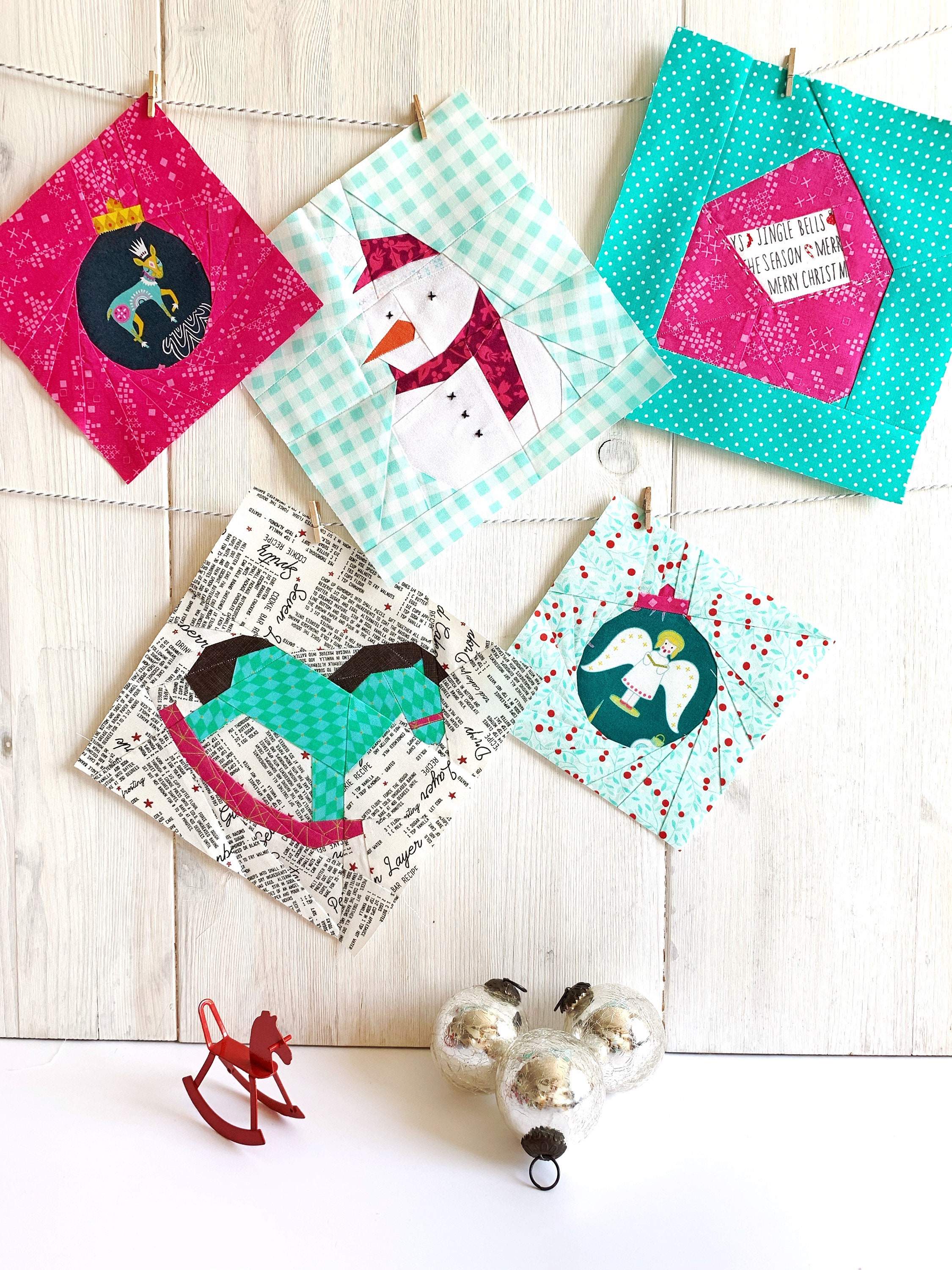 Snowman Quilt Block Pattern PDF Instant Download Christmas - Etsy