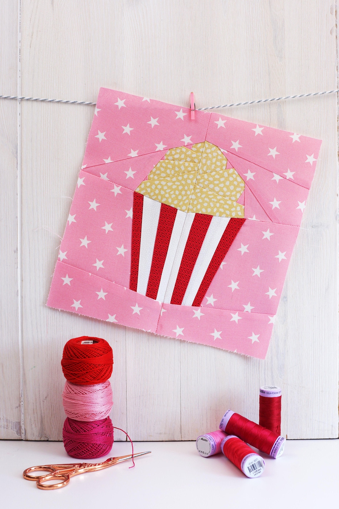 Popcorn Pattern, Popcorn Quilt Block Pattern, PDF Instant Download ...