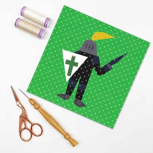 Knight Sewing Pattern, Knight in Shining Armor Quilt Block Pattern PDF ...