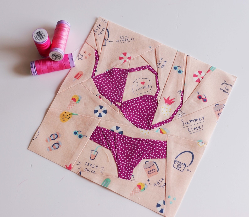 Bikini Paper Piecing Pattern PDF Pattern Instant Download - Etsy Australia