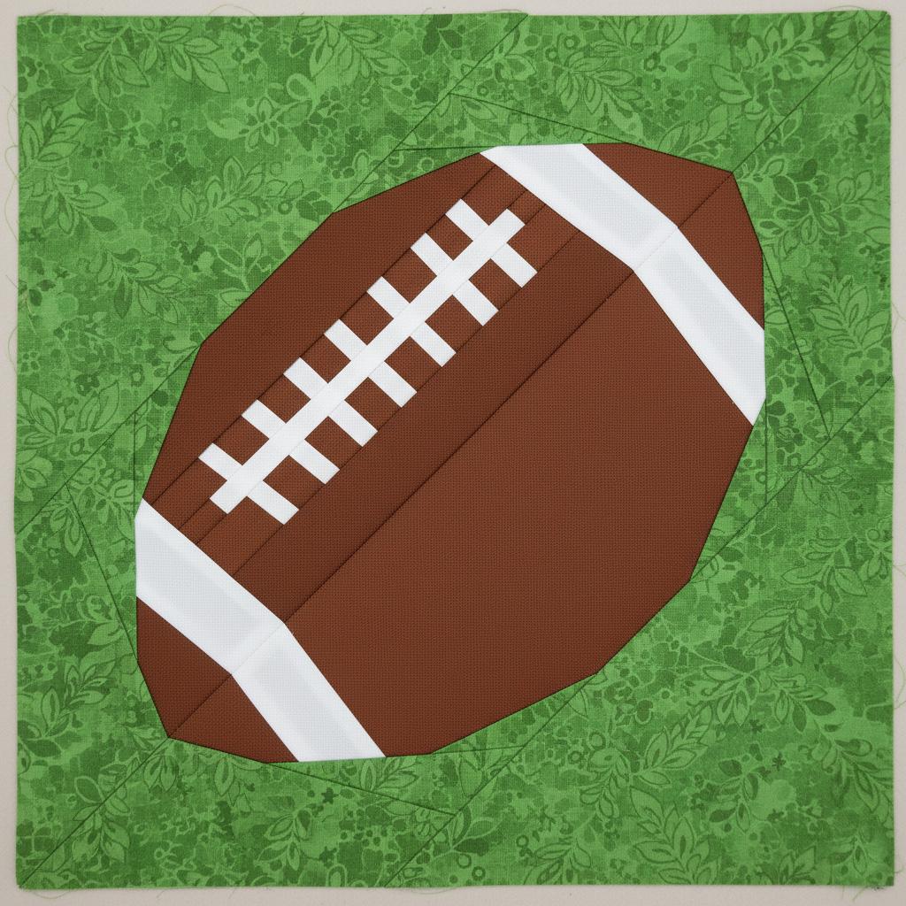 Football Quilt Block Pattern: 4 Sizes FPP (PDF Download) - Etsy