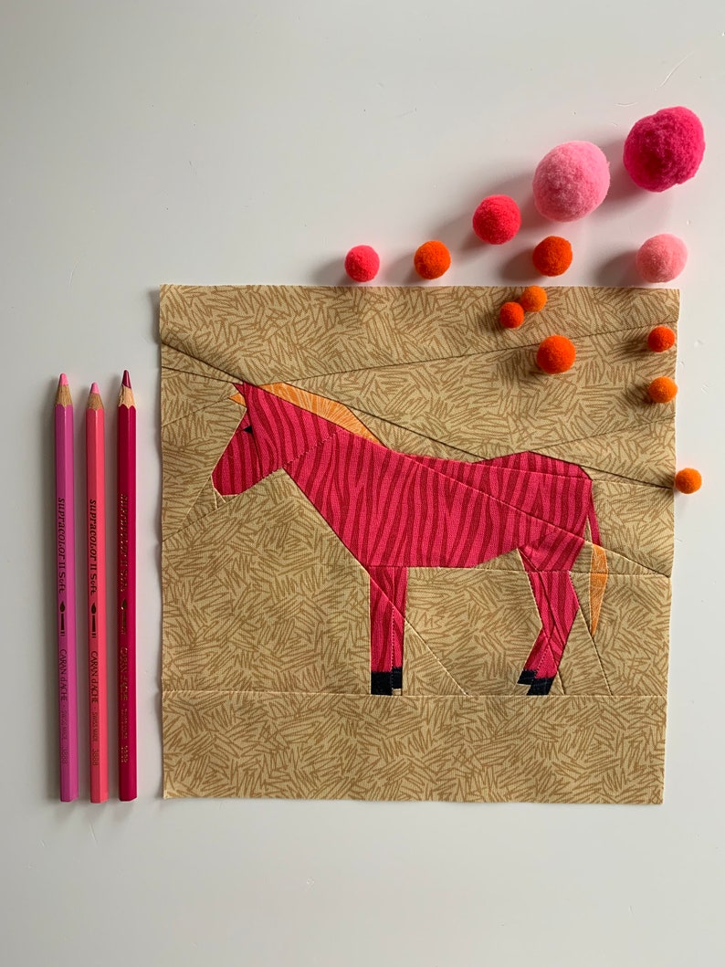 Zebra Quilt Block Pattern PDF Instant Download Patchwork - Etsy