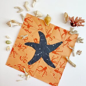 Starfish Quilt Block Pattern: Nautical Foundation Paper Piecing (PDF ...