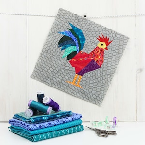 Rooster Quilt Block Pattern: Foundation Paper Piecing (PDF Download) - Etsy