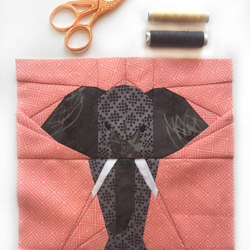 Hippo Quilt Block Pattern PDF Instant Download Nursery - Etsy