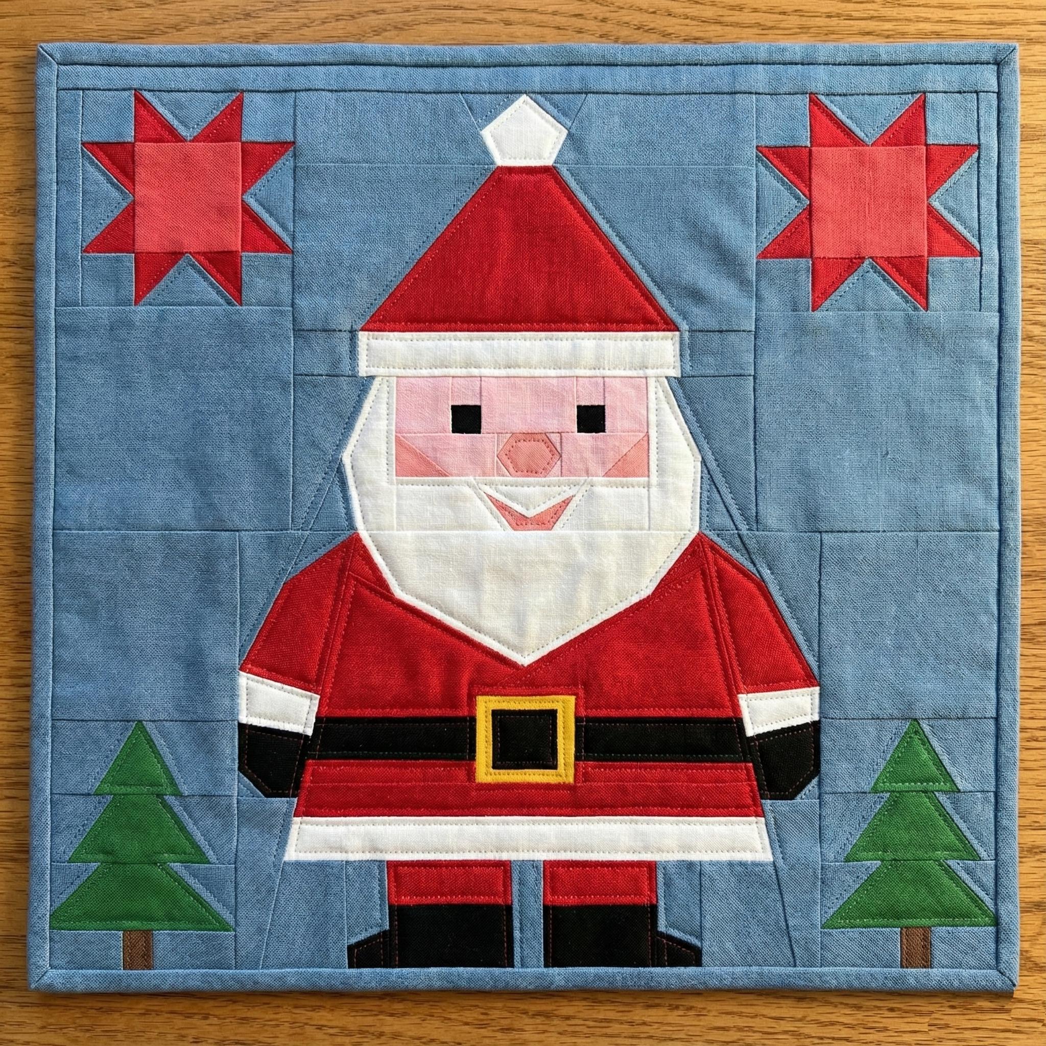 Santa Quilt Block, 3 Sizes PDF Instant Download, Foundation Paper ...