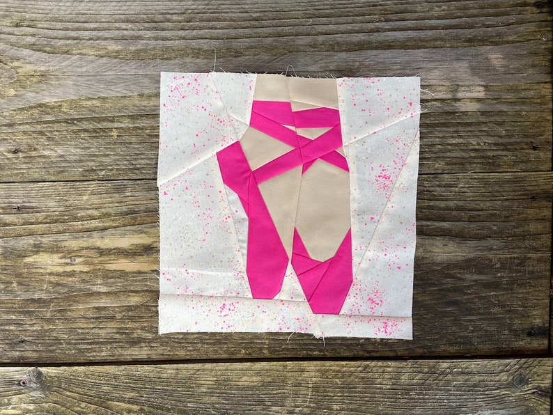 Ballet Slippers Quilt Block Pattern: Foundation Paper Piecing (PDF ...