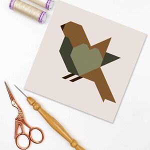 Bird Quilt Block Pattern, 4 Sizes PDF Instant Download, Cute Birds FPP ...