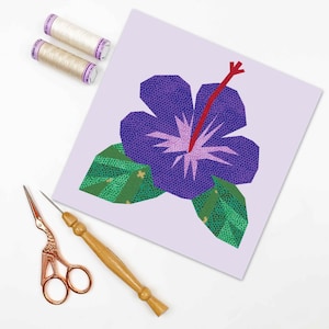Hibiscus Flower Quilt Block: Foundation Paper Piecing Pattern (PDF ...