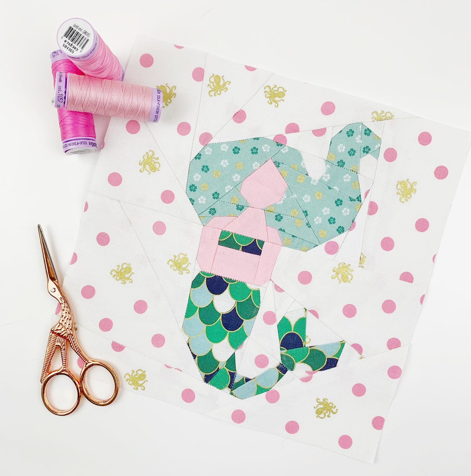 Mermaid Quilt Block Pattern Nautical Quilt Pattern PDF | Etsy