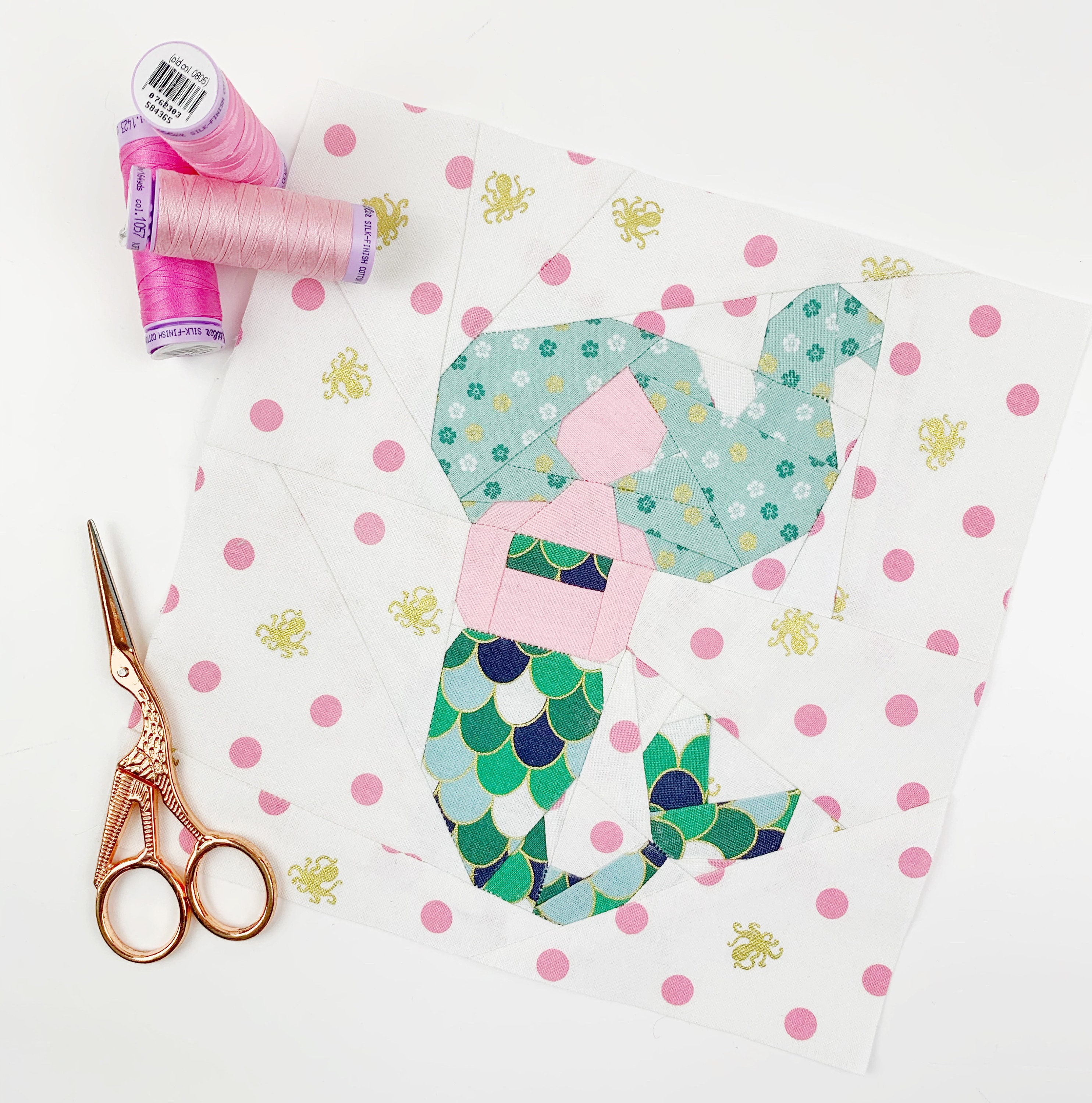 Mermaid Quilt Block Pattern Nautical Quilt Pattern PDF | Etsy