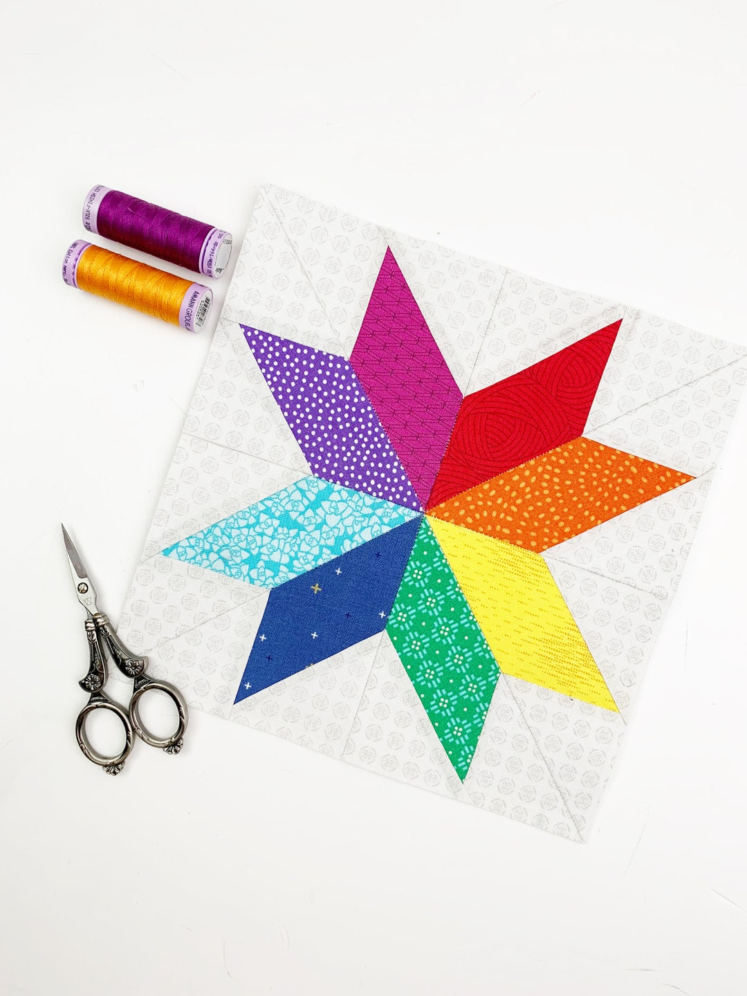 Lemoyne Star Quilt Block, 6 Sizes PDF Instant Download, Liberty Star ...