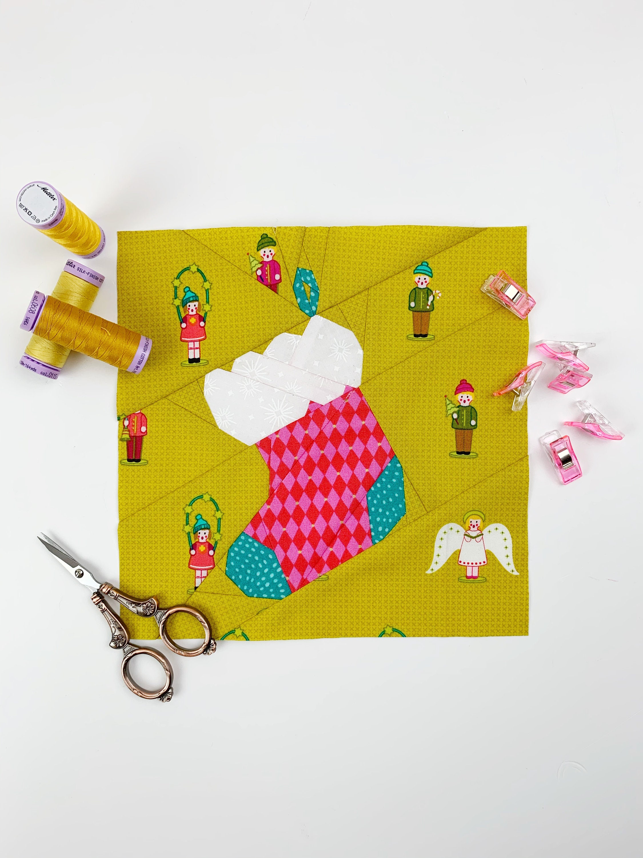 Christmas stocking Quilt Block Pattern Stocking pattern PDF | Etsy