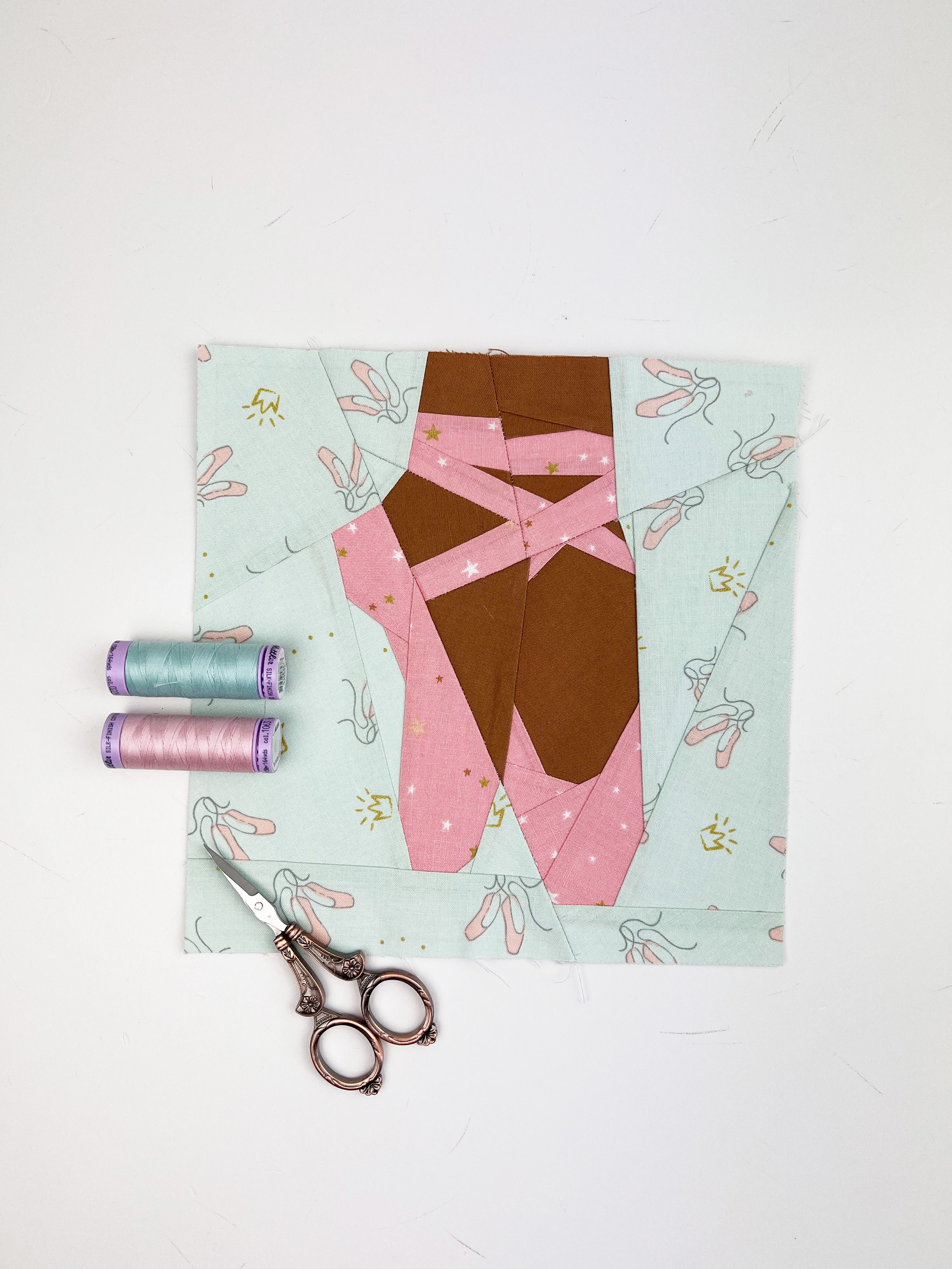 Ballet Slippers Quilt Block Pattern Ballet Shoes Pattern PDF - Etsy