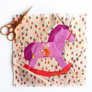 Rocking Horse Quilt Block, 5 Sizes PDF Instant Download, Foundation ...