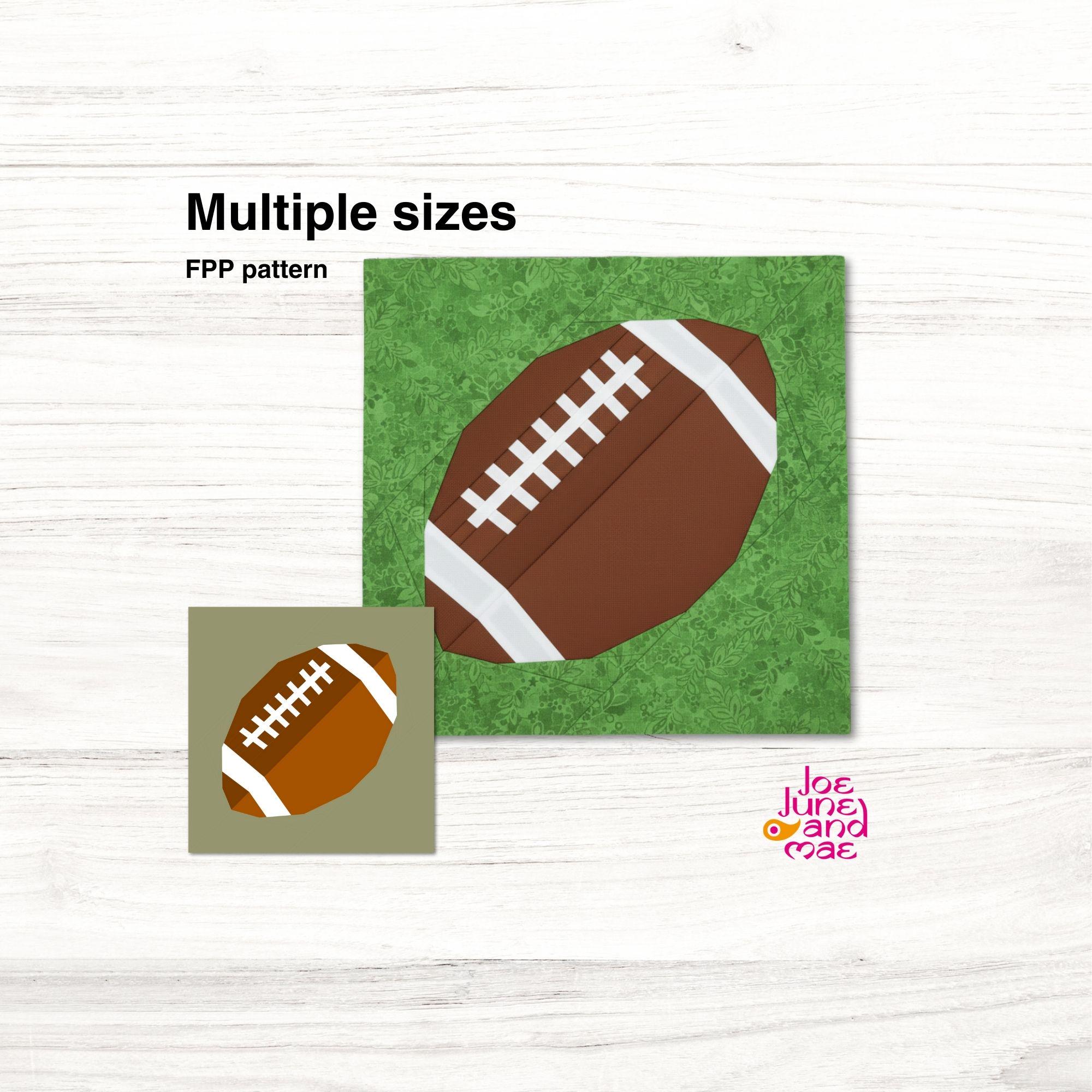 Football Quilt Block Pattern: 4 Sizes FPP (PDF Download) - Etsy