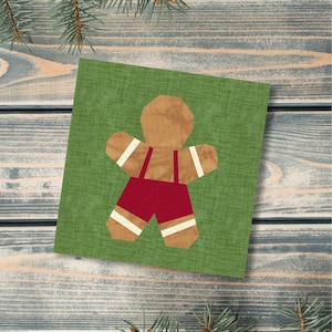 Christmas Quilt Block Pattern, PDF Instant Download, Gingerbread Man ...