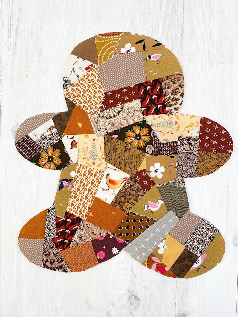 Gingerbread Man Placemat Sewing Pattern: Patchwork Coaster, Mug Rug ...