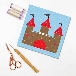 Castle Quilt Block Pattern, 4 Sizes PDF Instant Download, Nursery Decor ...