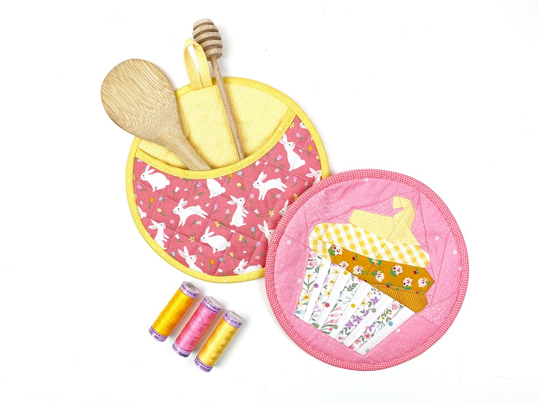 Cupcake Potholder Sewing Pattern: Round Paper Pieced DIY (PDF Download ...