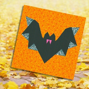 Halloween Bat Quilt Block Pattern, 4 Sizes PDF Instant Download ...