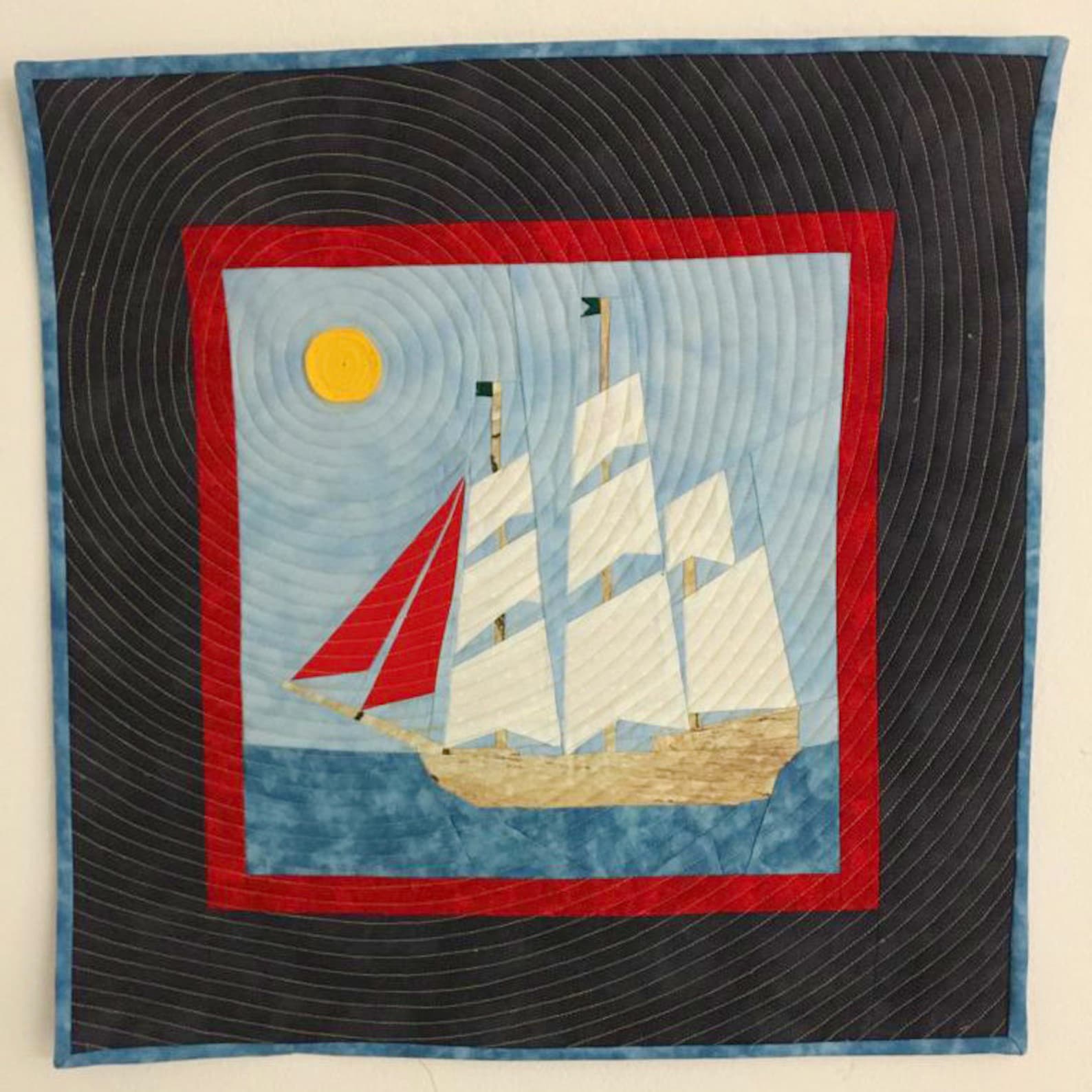 Sailing Yacht Quilt Block Pattern, PDF Instant Download , Boat Quilt ...