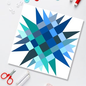 Triple Woven Star Quilt Block Pattern: 5 Sizes (PDF Download) - Etsy