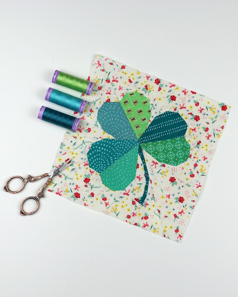 Shamrock Quilt Block Pattern Shamrock Pattern PDF Instant | Etsy