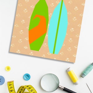 Surfboards Quilt Block Pattern: Beach Theme (PDF Pattern) - Etsy