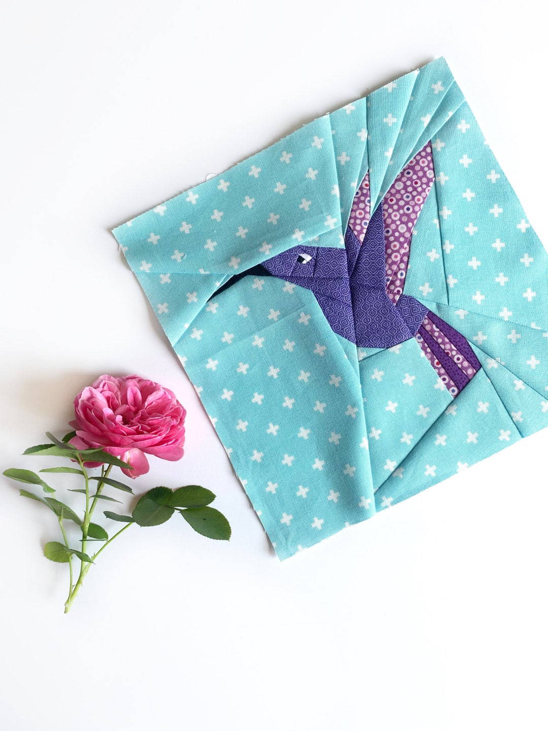Hummingbird Quilt Block Pattern, PDF Instant Download, Foundation Paper ...