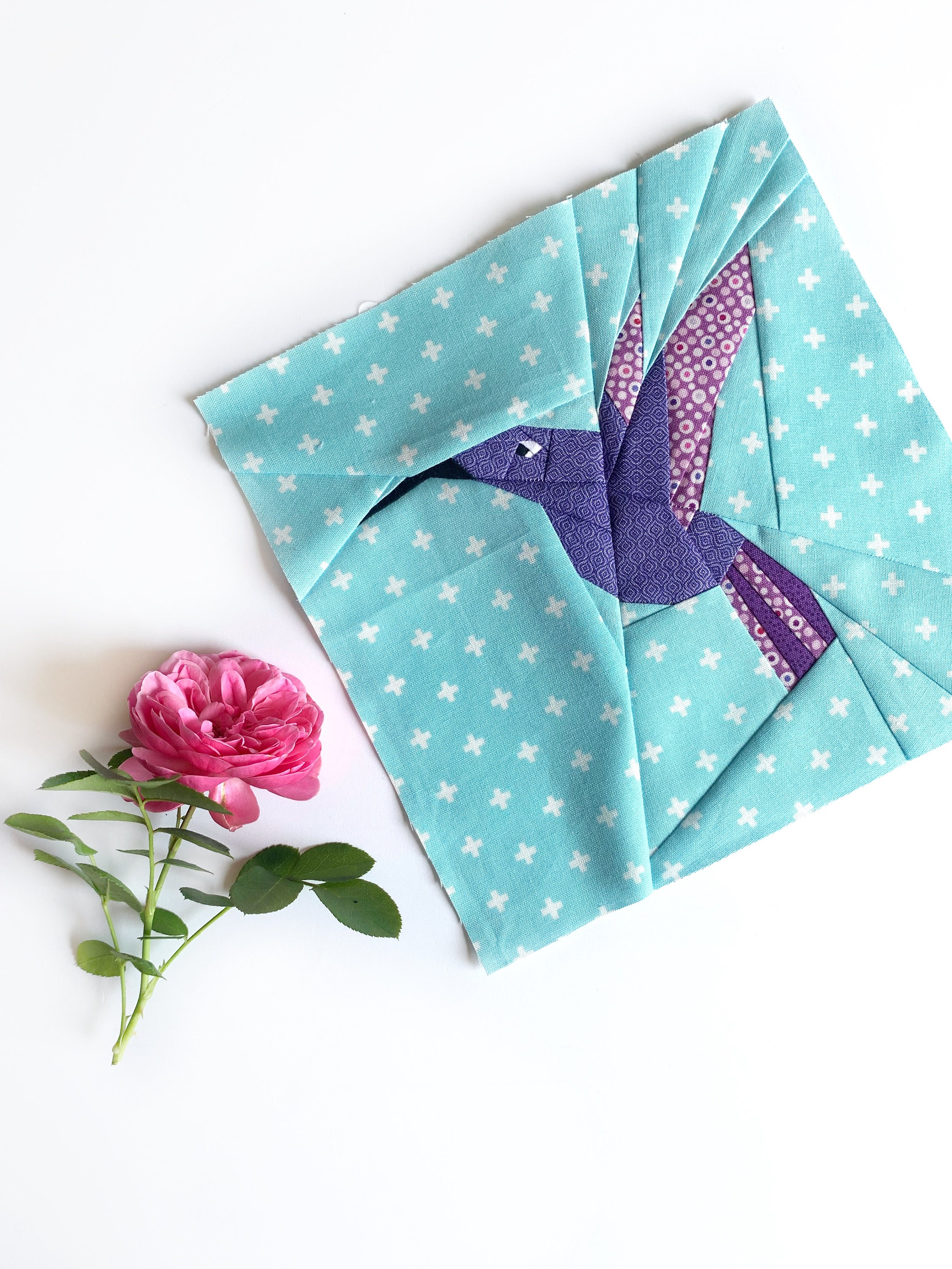 Hummingbird Quilt Block Pattern, PDF Instant Download, Foundation Paper ...