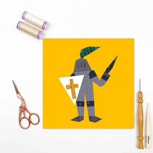 Knight Sewing Pattern, Knight in Shining Armor Quilt Block Pattern PDF ...