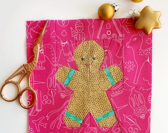 Gingerbread Family Quilt Block Pattern PDF Instant Download | Etsy