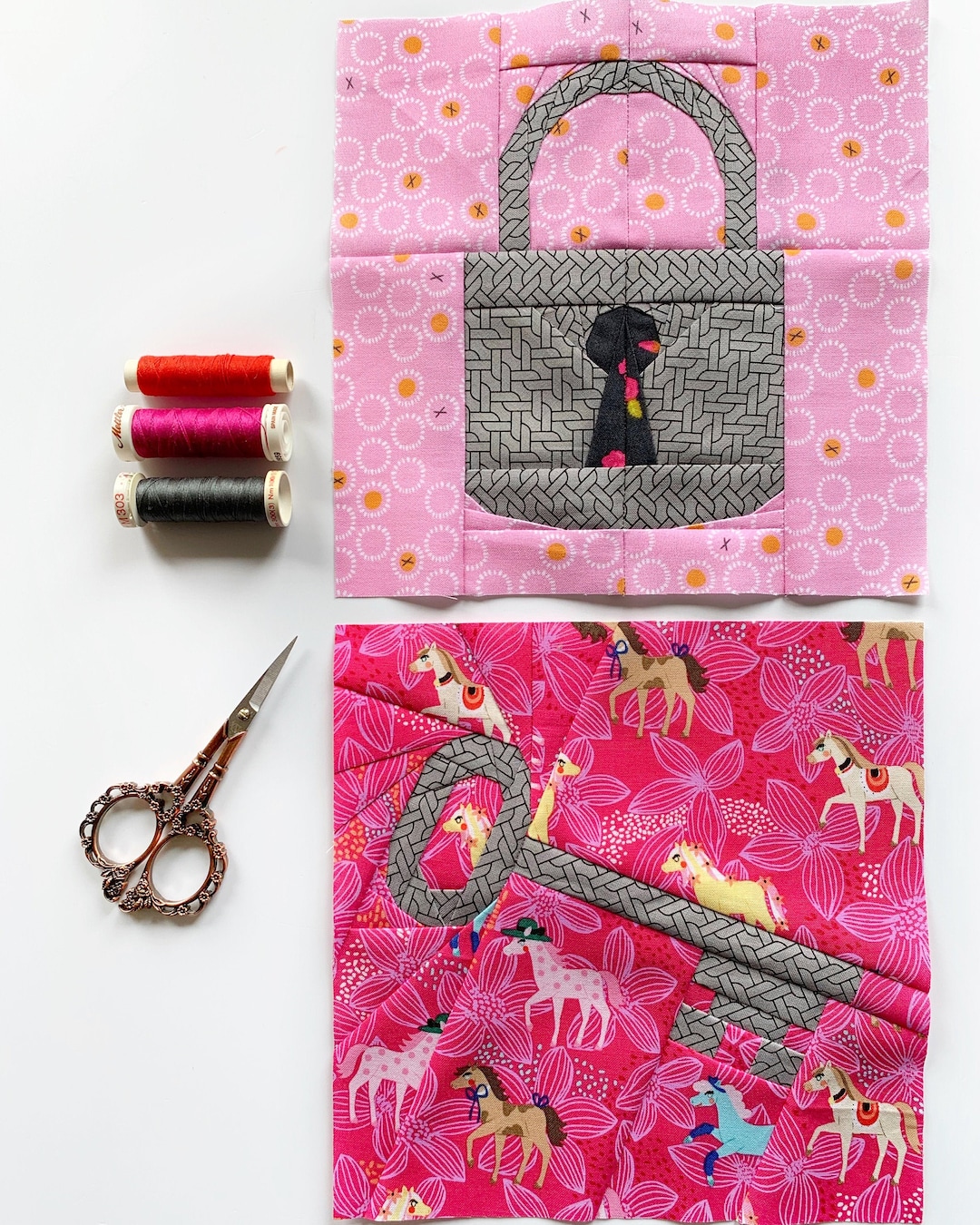 Lock and Key Sewing Pattern, Lock and Key Quilt Block Pattern PDF ...