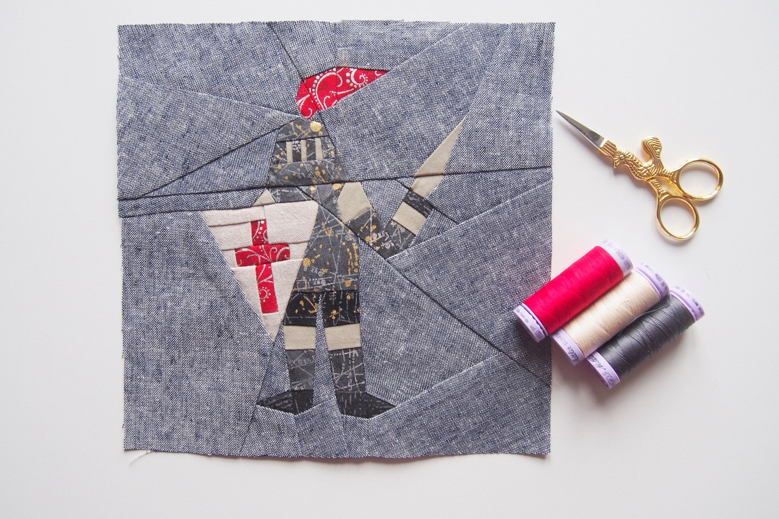 Knight Sewing Pattern Knight in Shining Armor Quilt Block - Etsy