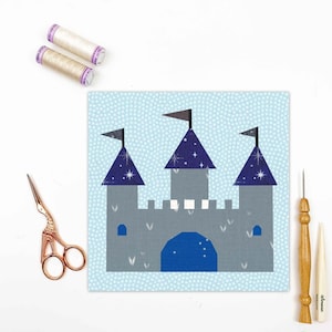 Castle Quilt Block Pattern, 4 Sizes PDF Instant Download, Nursery Decor ...
