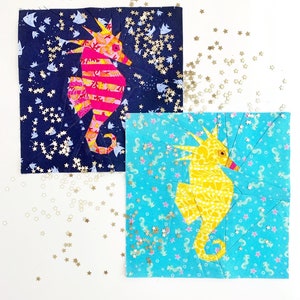 Seahorse Quilt Block Pattern PDF Instant Download Patchwork - Etsy