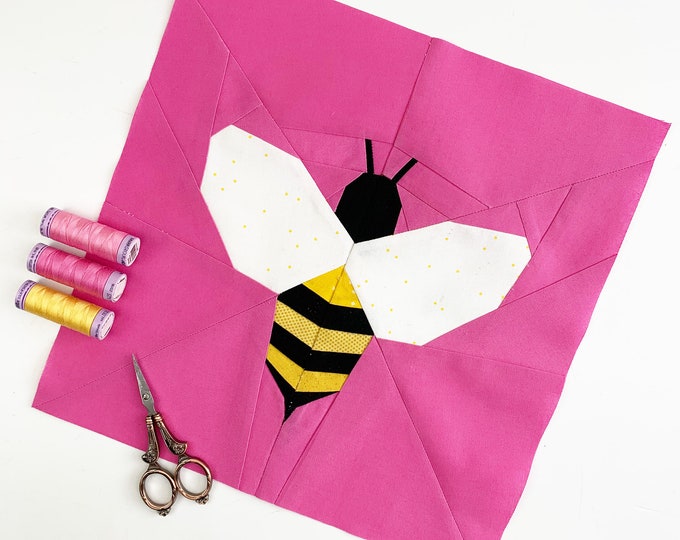 Bumble Bee Quilt Block Pattern PDF Includes Instructions for 6 Inch and ...