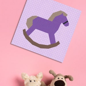 Rocking Horse 5 Sizes Quilt Block Pattern: Baby Quilt Paper Pieced (PDF ...