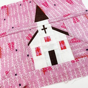 Country Church Quilt Block Pattern, 4 Sizes PDF Pattern Instant ...