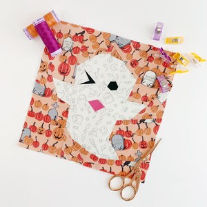 Ghost Quilt Block Pattern, 5 Sizes PDF Instant Download, Halloween ...