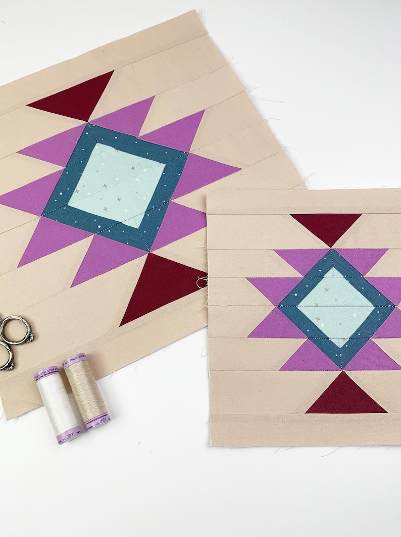 Southwest Aztec Quilt Block, 5 Sizes Each PDF Instant Download, FPP ...