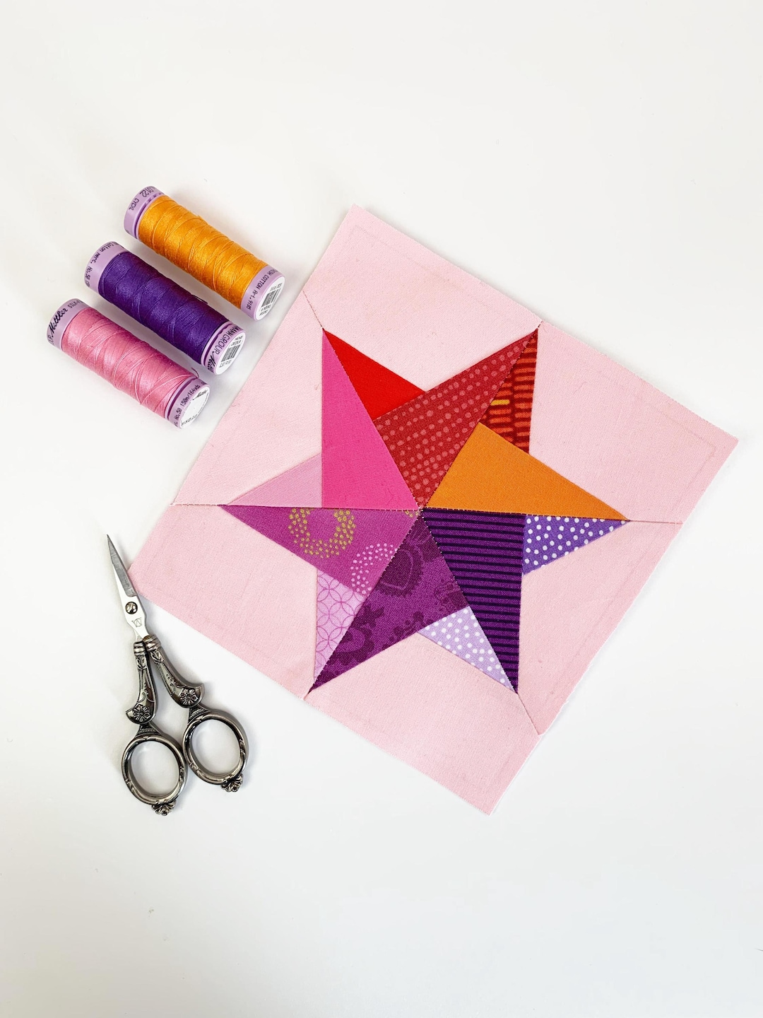 Simple Origami Star Quilt Block Pattern, 5 Sizes PDF Instant Download ...