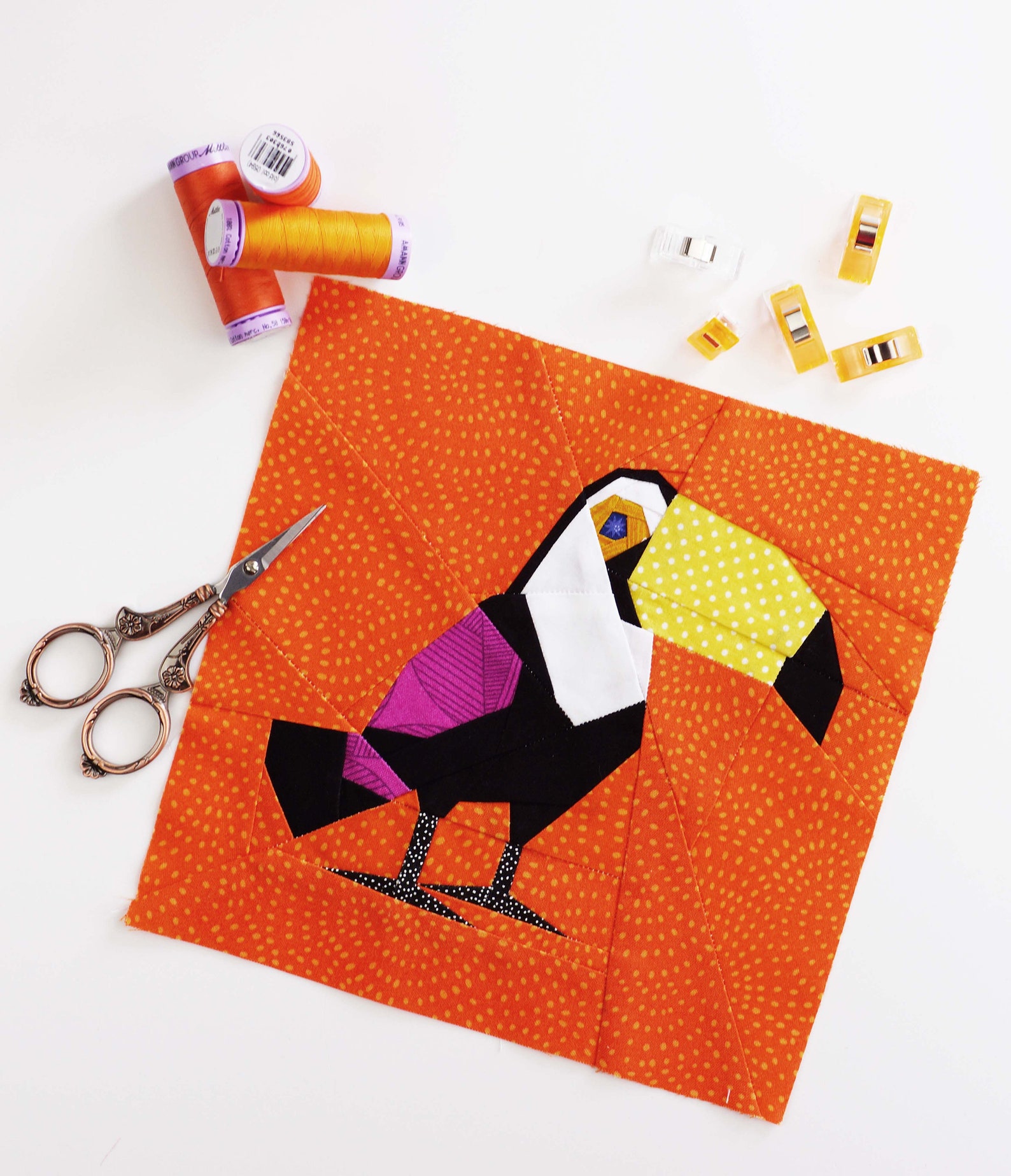 Toucan Quilt Block Pattern, PDF Instant Download, Foundation Paper Piecing Pattern - Etsy