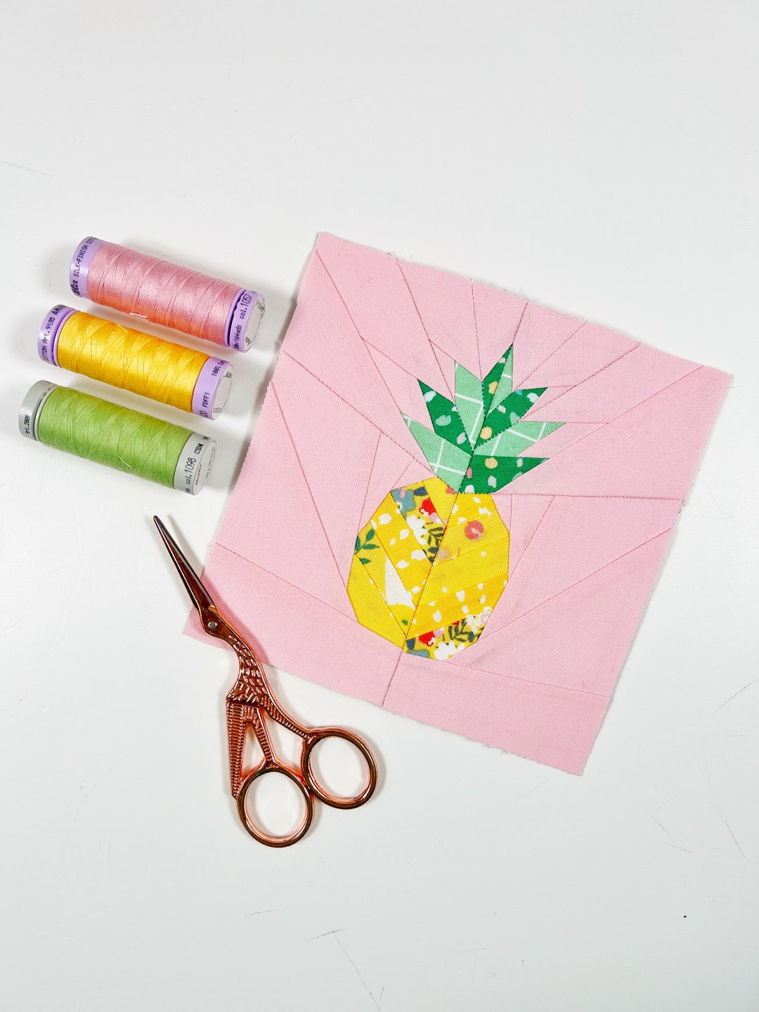 Pineapple Quilt Block Pattern, 6 Sizes PDF Instant Download, Foundation ...