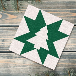 Christmas Tree in Star 5 Sizes PDF Instant Download, Foundation Paper ...