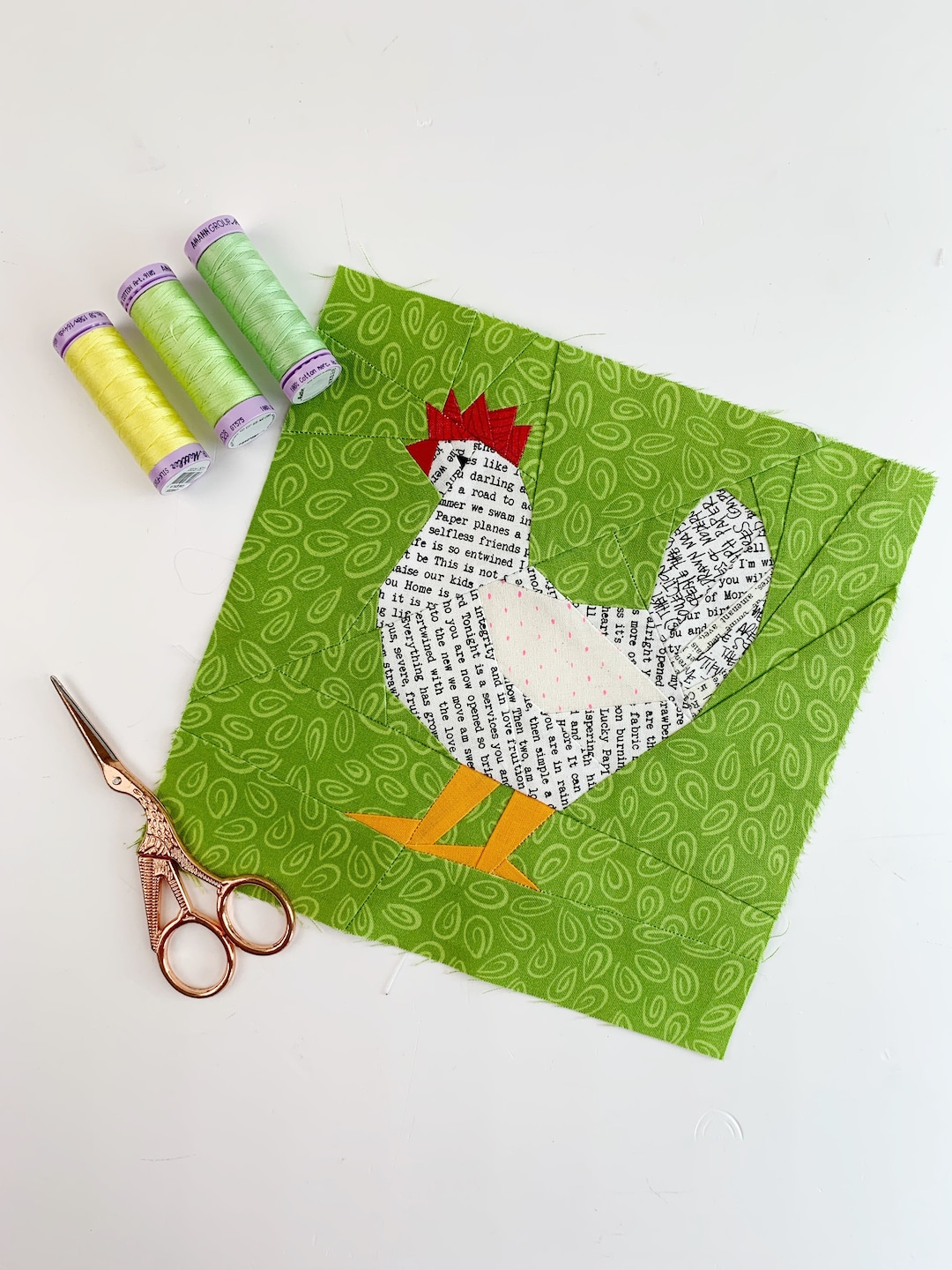 Chicken Quilt Block Pattern: Mama Hen, 3 Sizes (PDF Pattern) - Etsy